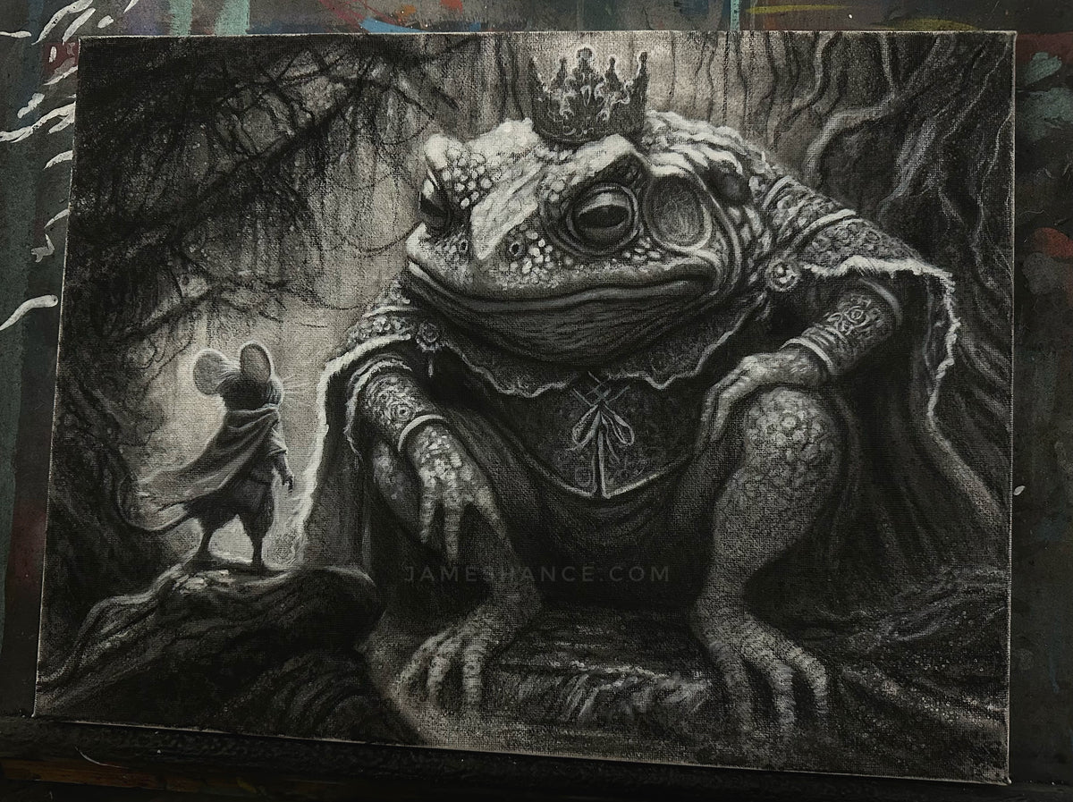 Walnut Confronts The Toad King (Original Painting) – Art by James Hance