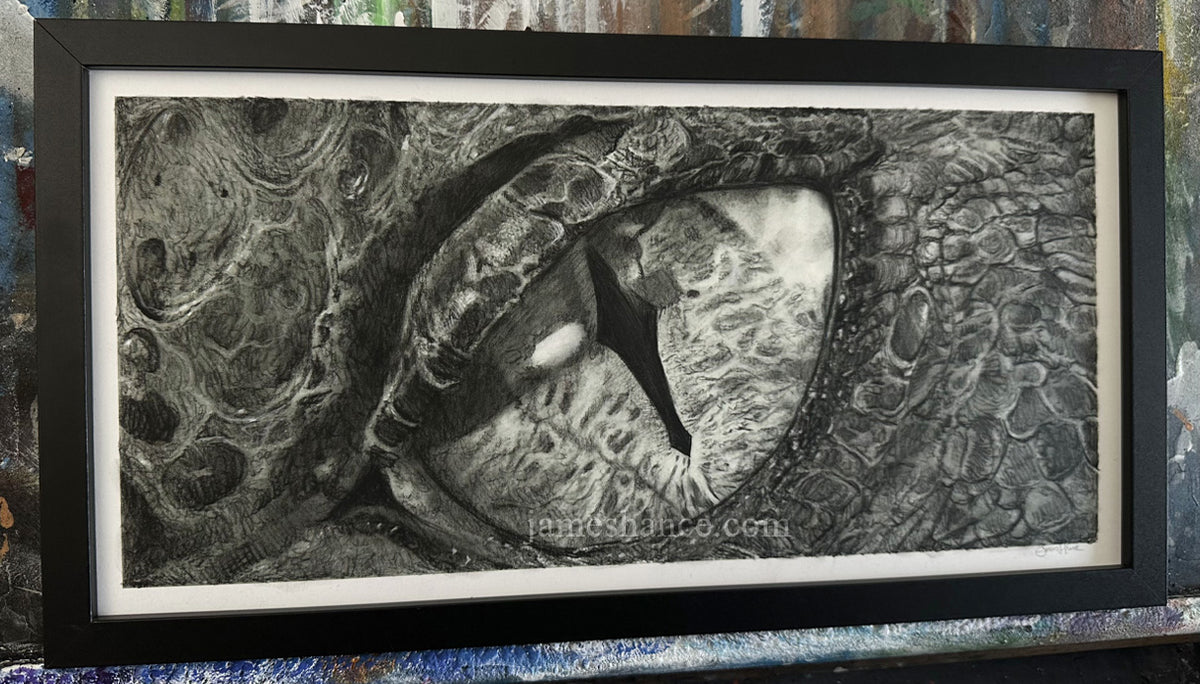 Smaug (Original Framed Drawing) – Art by James Hance