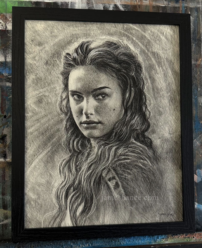 Padmé (Original Framed Drawing) – Art by James Hance