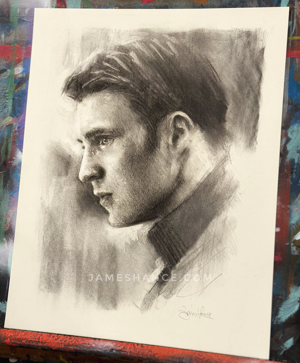 Steve (Original Charcoal Drawing) – Art by James Hance