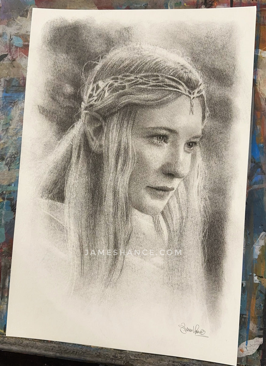 Galadriel (Original Drawing) – Art by James Hance