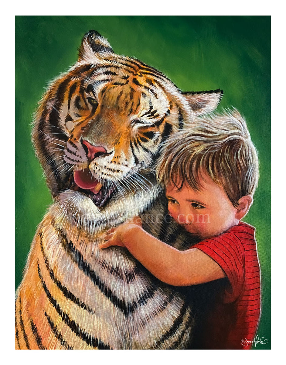 A Tiger And His Boy (11"x14") – Art by James Hance